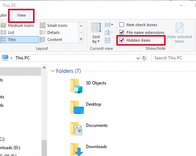 How To Unhide Hidden Folders In Windows 10, 8, 7, and Vista | Gaming PC ...